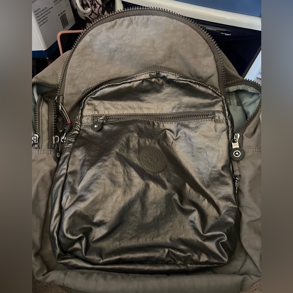 Kipling | Bags | Silver Metallic Kipling Backpack | Poshmark